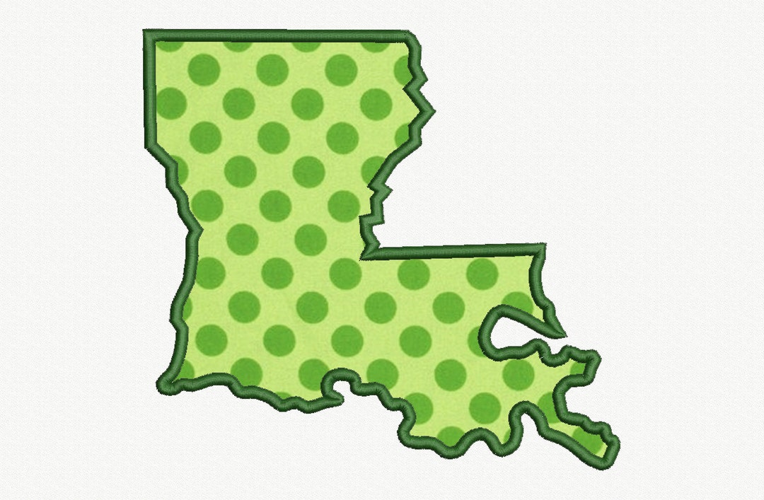State of Louisiana Applique Machine Embroidery Design - 5 Sizes - Etsy