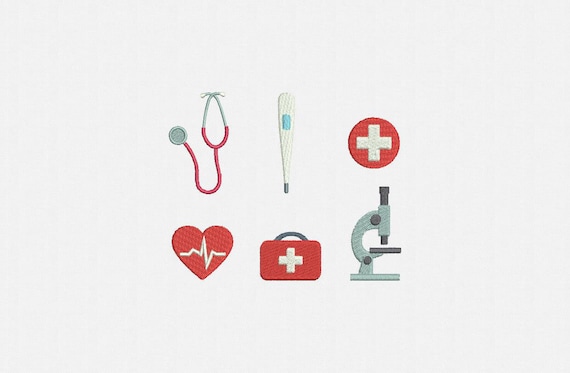 Mini Doctor Machine Embroidery Designs Pack 6 Designs by 3 | Etsy