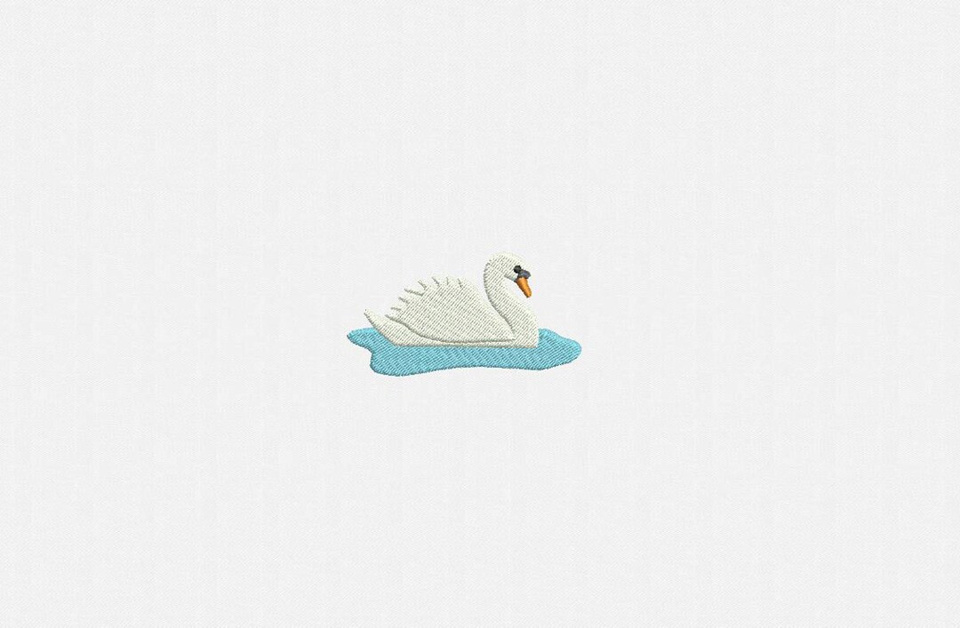 Mini Swan Machine Embroidery Design - 3 Sizes - Etsy