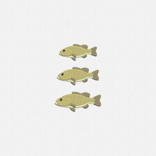 Mini Bass Fish Machine Embroidery Design 3 Sizes - Etsy