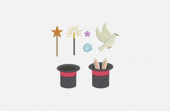 Mini Magic Machine Embroidery Designs Pack 7 Designs - Etsy