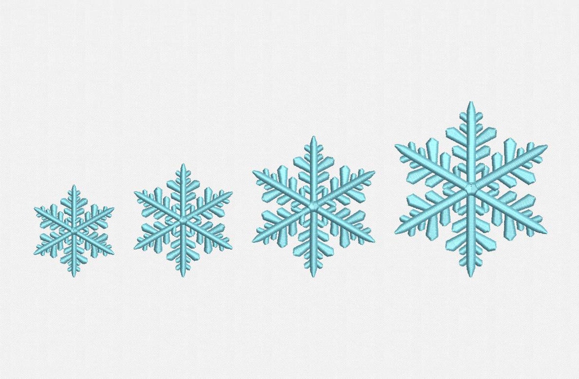 Snowflake Machine Embroidery Design 6 Designs by 4 Sizes - Etsy