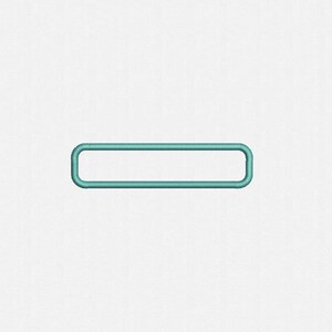 Rectangle Name Tag Frame Applique Machine Embroidery Design - 23 Sizes ...