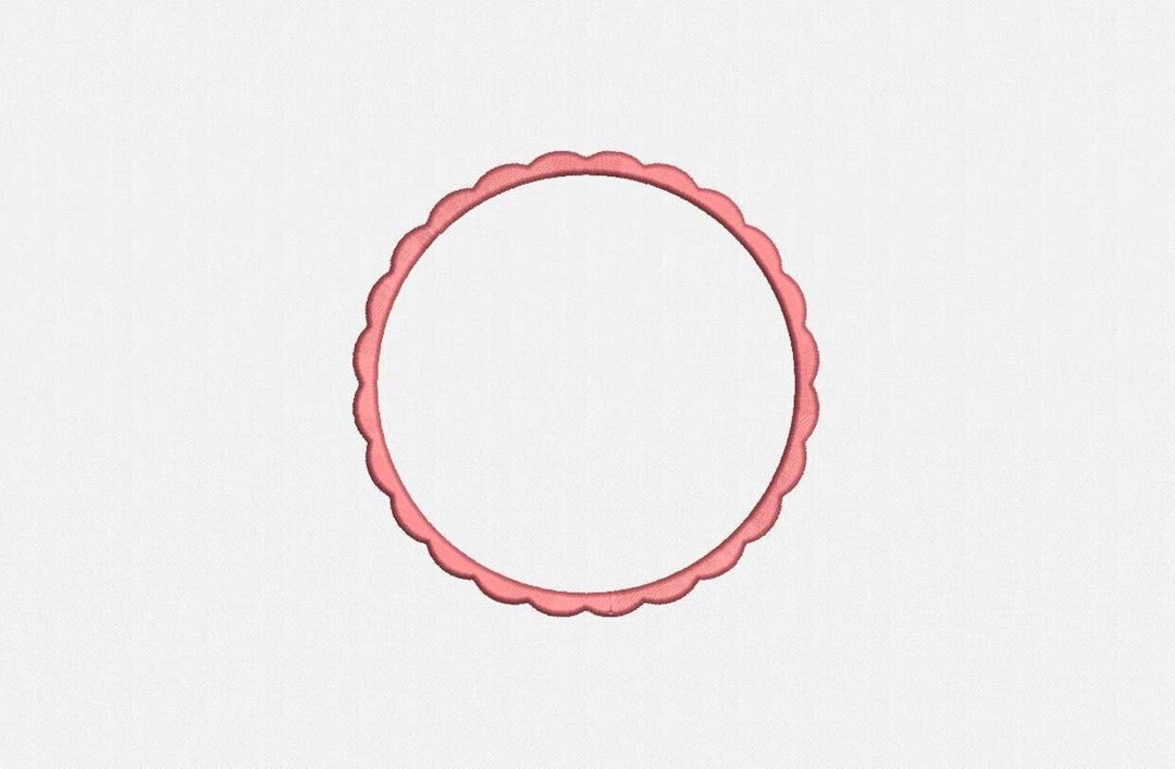 Scalloped Frame Machine Embroidery Design - 4 Sizes - Etsy
