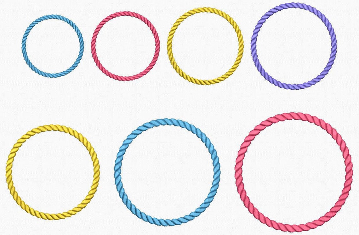 Rope Frames Machine Embroidery Designs 7 Sizes - Etsy