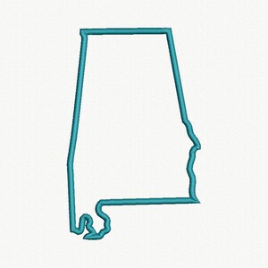 State of Alabama Applique Machine Embroidery Design - 5 Sizes - Etsy