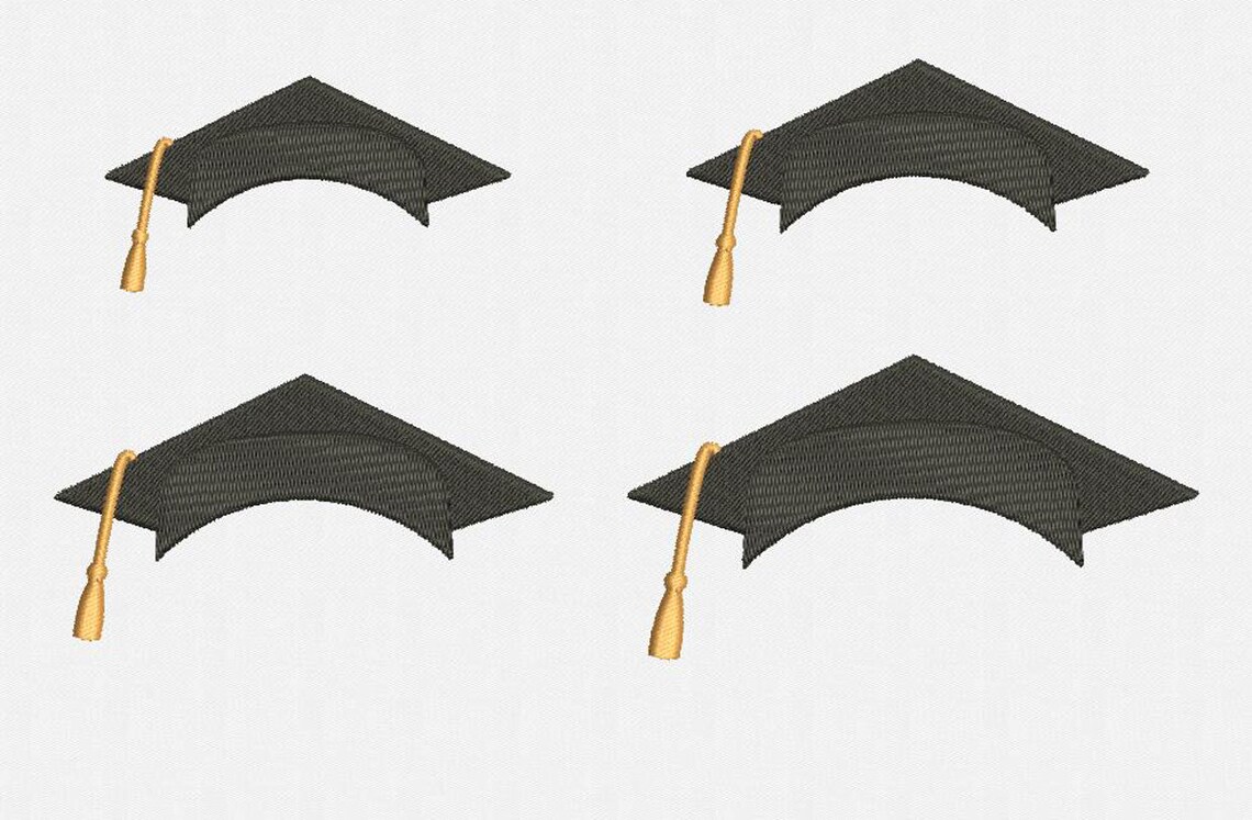 Graduation Hat Frame Monogram Machine Embroidery Design 4 - Etsy