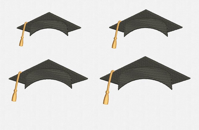 Graduation Hat Frame Monogram Machine Embroidery Design 4 - Etsy