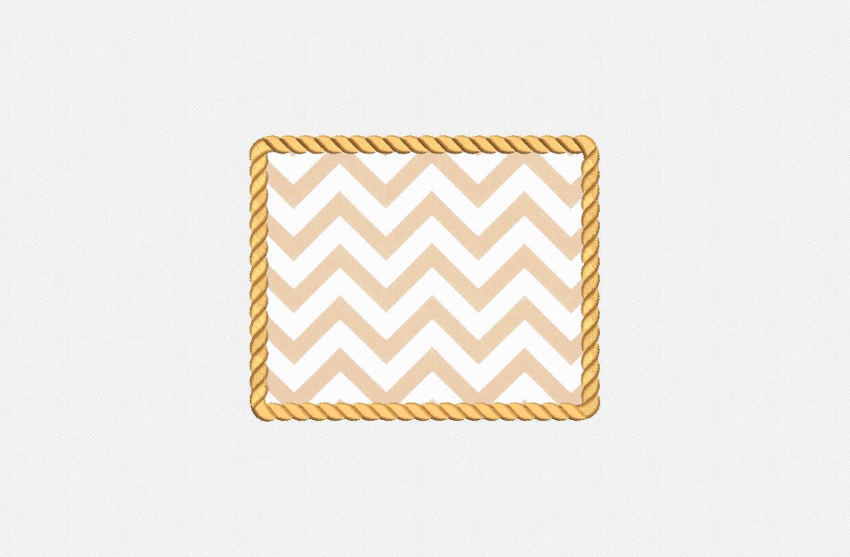 Large Rectangle Rope Frame Applique Machine Embroidery Designs - Etsy