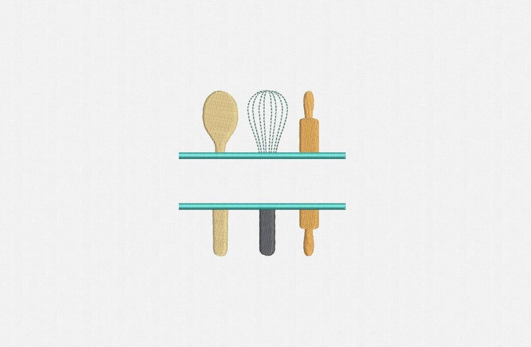 Split Kitchen Tools Machine Embroidery Design - 1 Size - Etsy