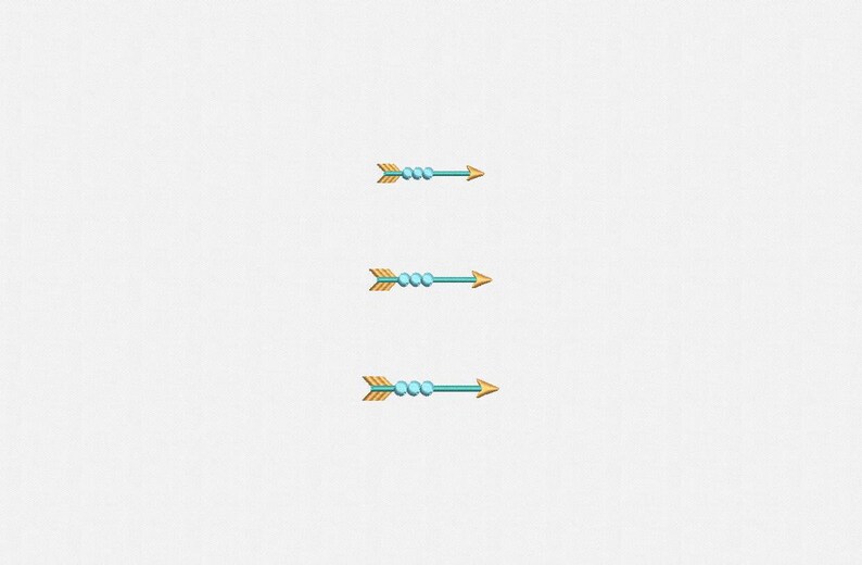 Mini Arrow Machine Embroidery Design 3 Designs by 3 Sizes - Etsy