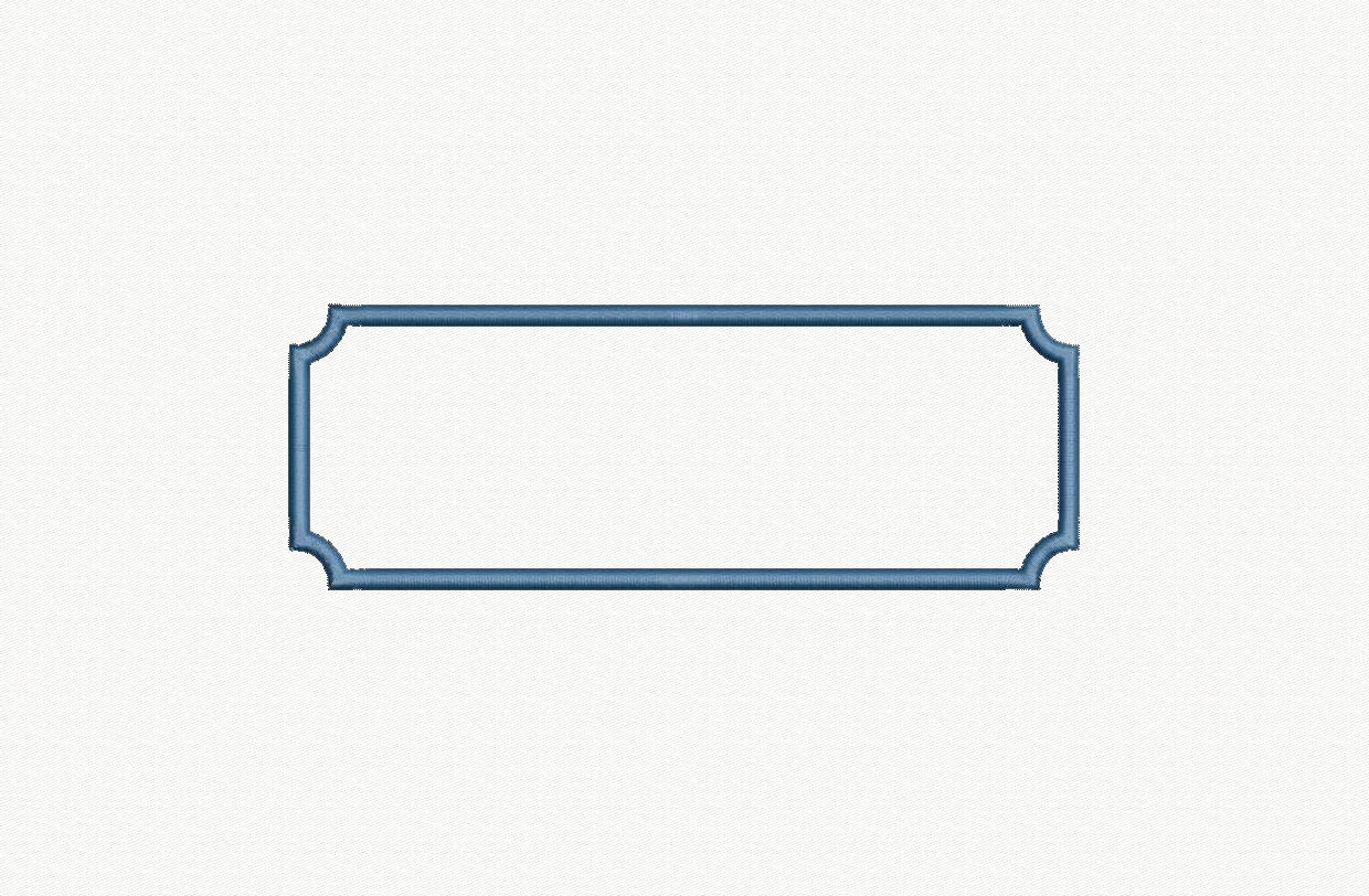Rectangle Frame Applique Machine Embroidery Design - 4 Sizes - Etsy