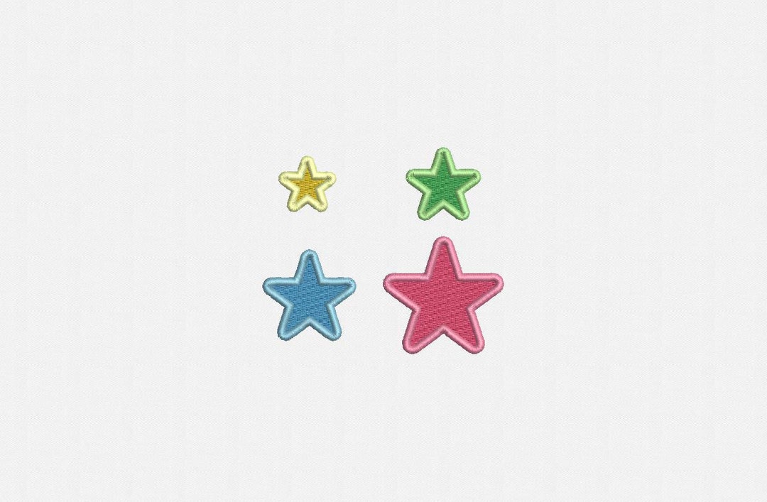 Mini Stars Machine Embroidery Design - 4 Sizes - Etsy