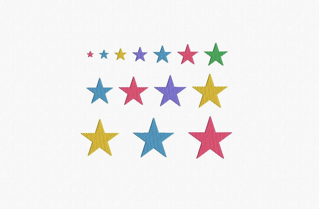 Mini Stars Machine Embroidery Design 14 Sizes - Etsy Australia