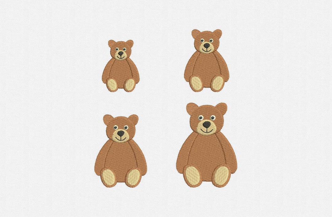 Bear Machine Embroidery Designs - 4 Sizes - Etsy