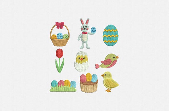Mini Easter Machine Embroidery Designs Pack 9 Designs - Etsy