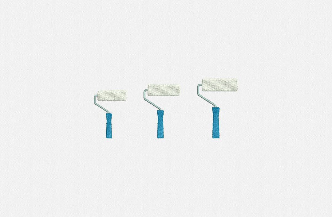 Mini Paint Roller Machine Embroidery Design 3 Sizes - Etsy