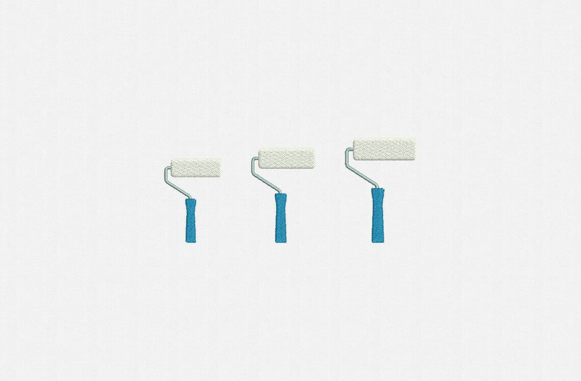 Mini Paint Roller Machine Embroidery Design 3 Sizes - Etsy