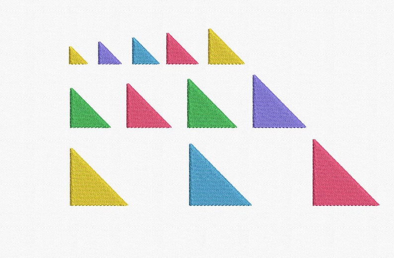 Mini Geometric Shapes Machine Embroidery Design - 8 Designs: Star, Dot ...