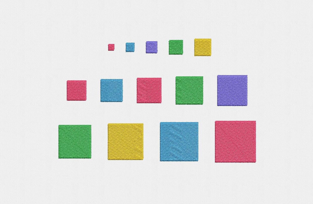 Mini Squares Machine Embroidery Design - 12 Sizes - Etsy