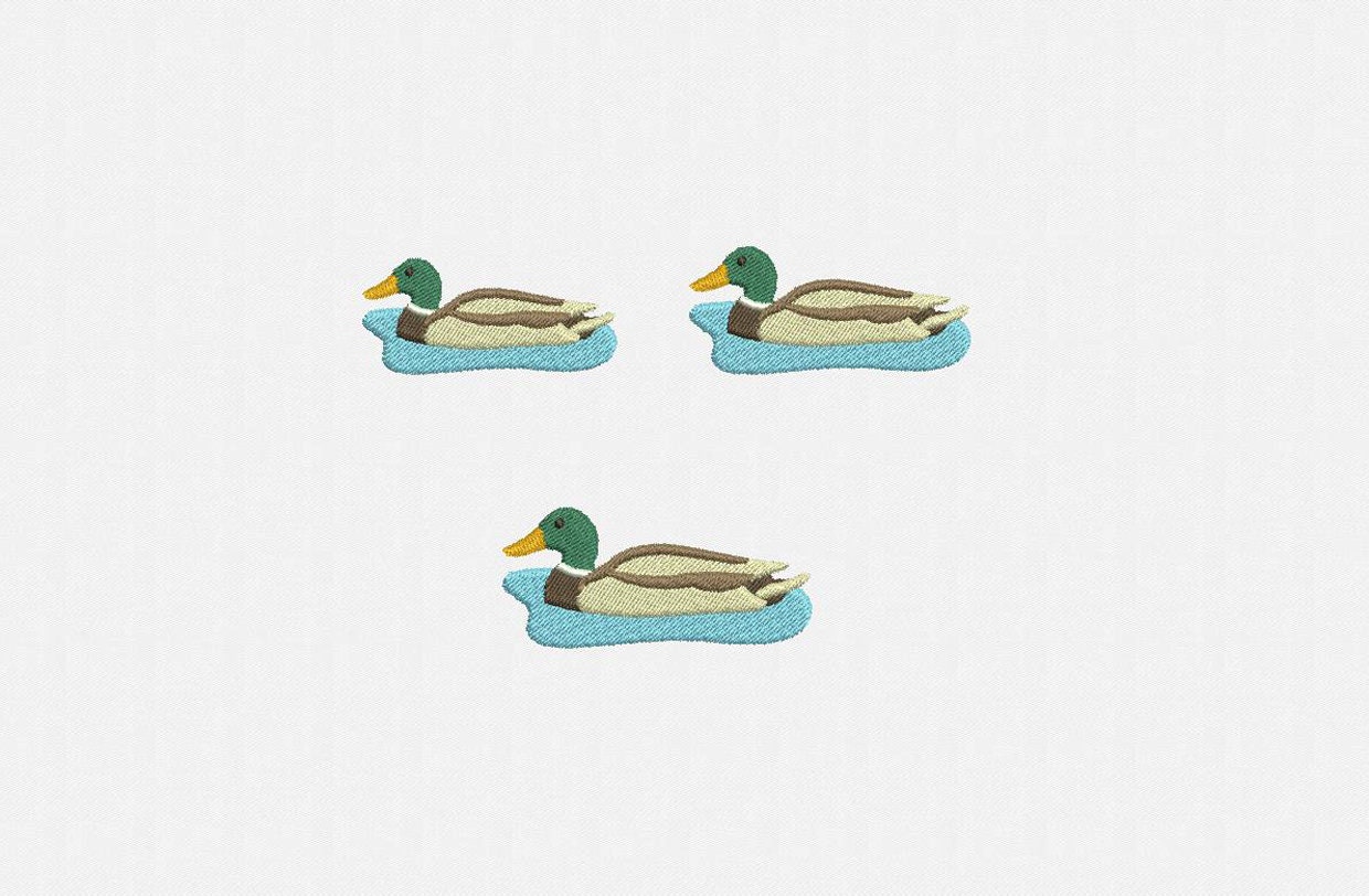 Mini Cattails Mallard Duck Loon Machine Embroidery Designs: - Etsy
