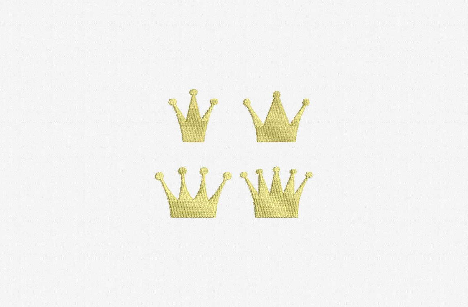 Mini Crown Machine Embroidery Design 4 Designs by 4 Sizes - Etsy