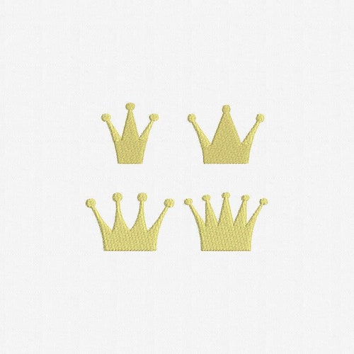 Mini Crown Machine Embroidery Design 4 Designs by 4 Sizes - Etsy