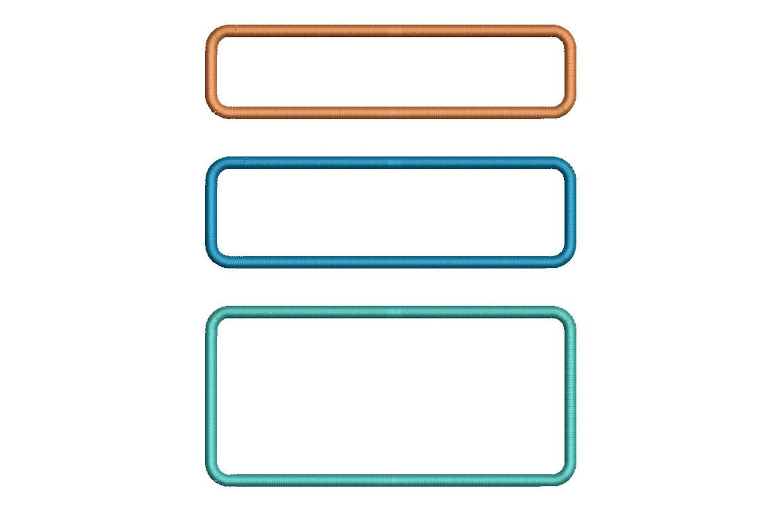 Rectangle Name Tag Frame Applique Machine Embroidery Design | Etsy