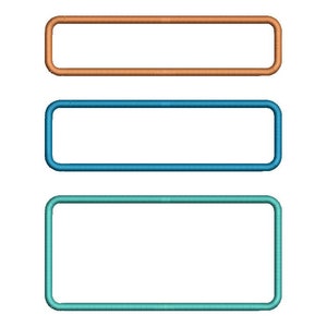 Rectangle Name Tag Frame Applique Machine Embroidery Design - 23 Sizes ...