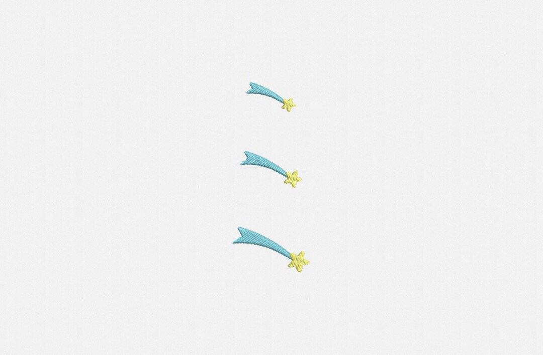Mini Shooting Star Machine Embroidery Design - 3 Sizes - Etsy