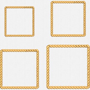 Square Rope Frame Machine Embroidery Designs - 5 Sizes - Etsy