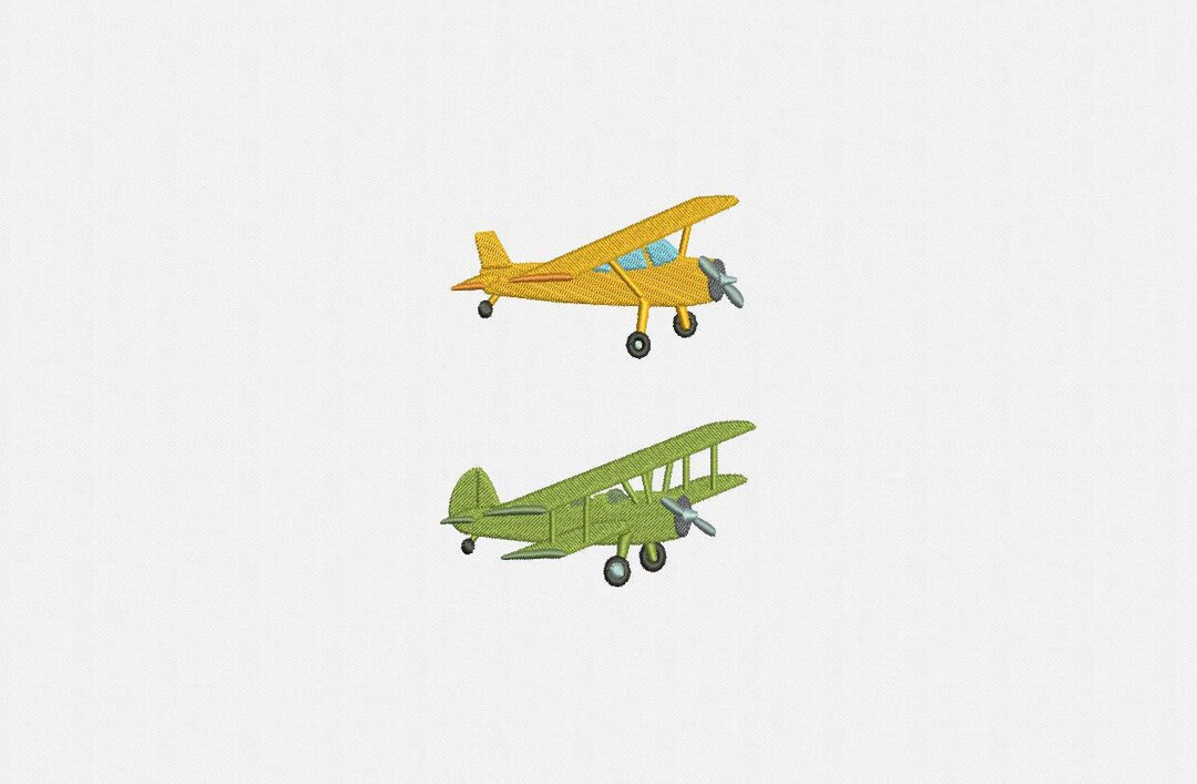 Planes Machine Embroidery Design - 2 Designs by 4 Sizes - Etsy