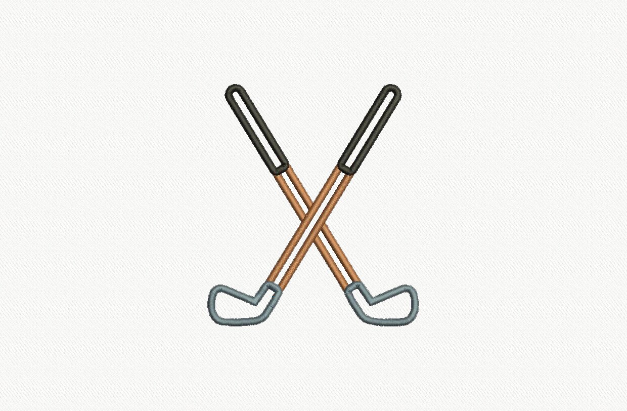 Golf Applique Machine Embroidery Design 1 Size - Etsy