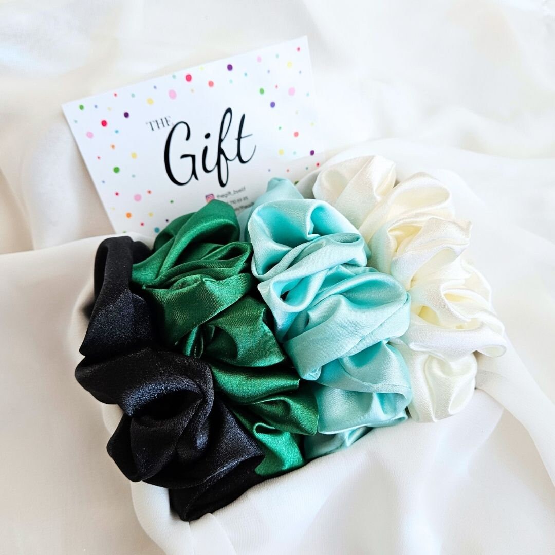High Quality Silk Scrunchie, Hair Tie, Elastic Hair Accessory, Gift ...