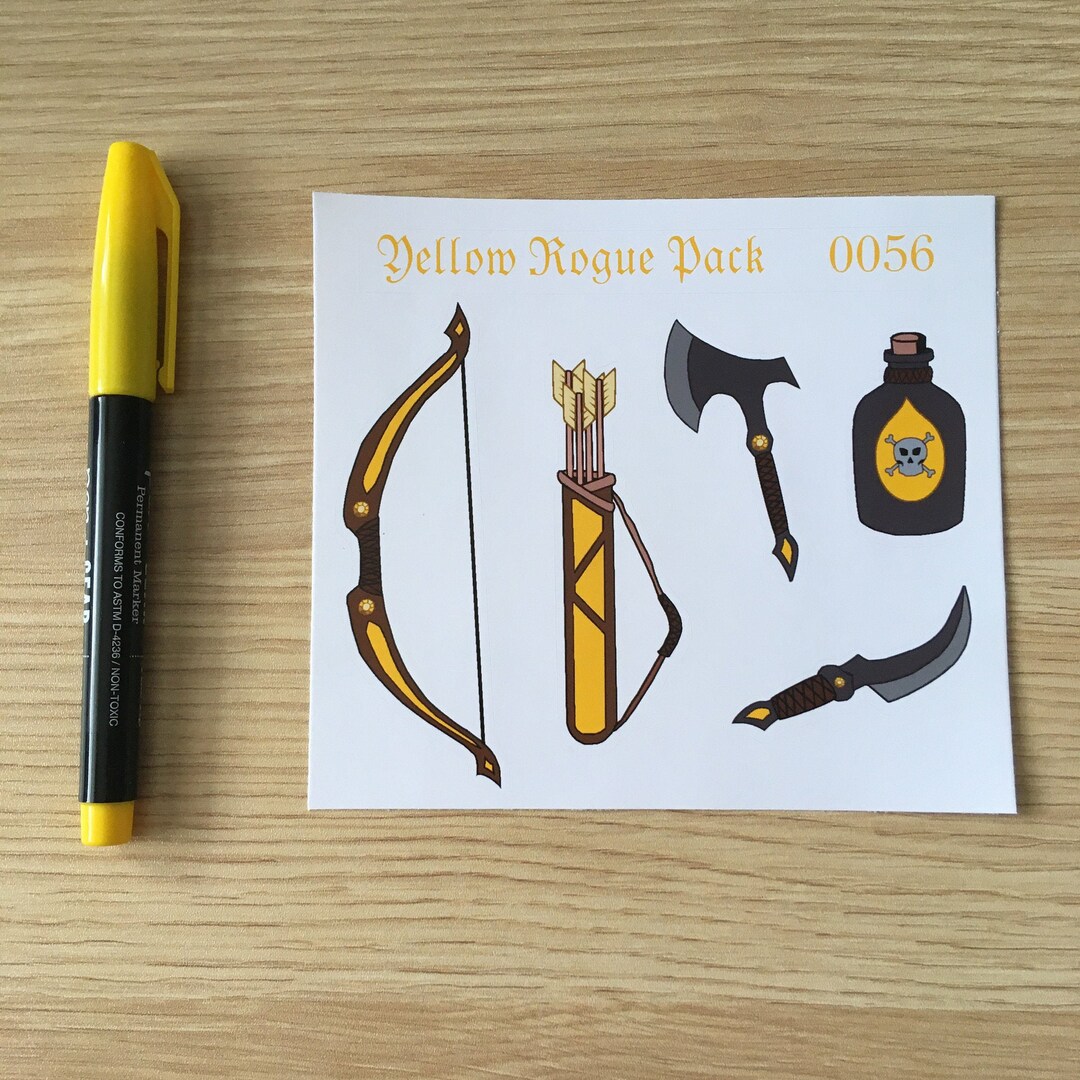 Yellow Rogue Sticker Pack - Etsy