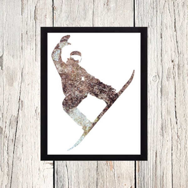 Snowboarder Art - Etsy