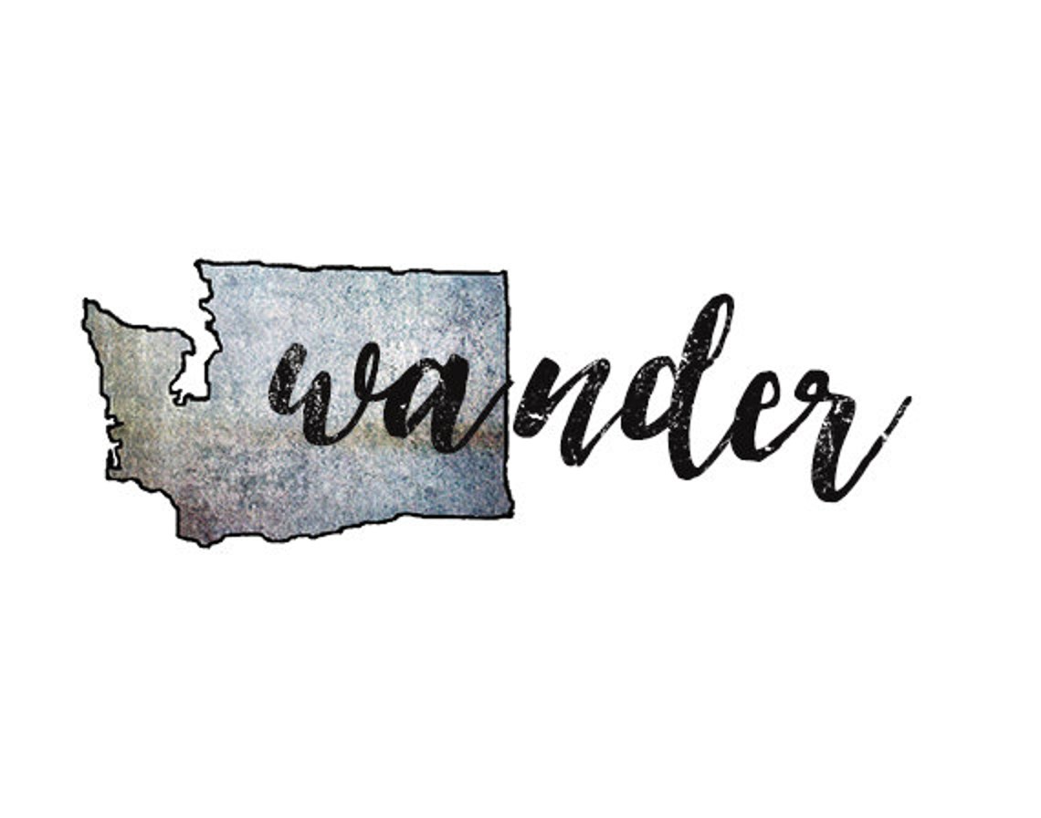 Wander, Washington, Washington State, Sign, Travel Wall Art, Adventure ...