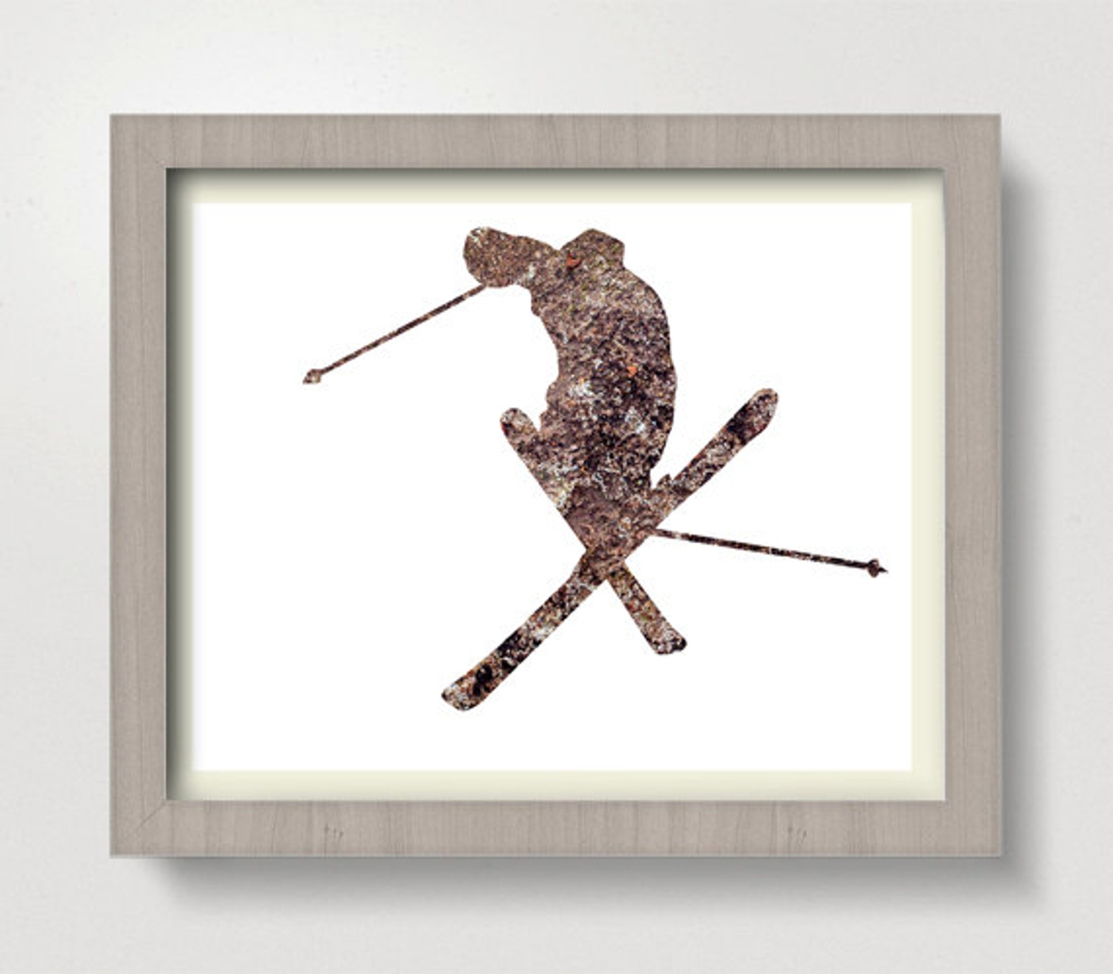 Ski Art, Ski Poster, Ski Print, Ski Wall Art, Downhill Skiing, Skiing ...