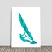 Windsurfer Art, Green, Windsurfer, Sailing Art, Sailing Decor, Surfer ...