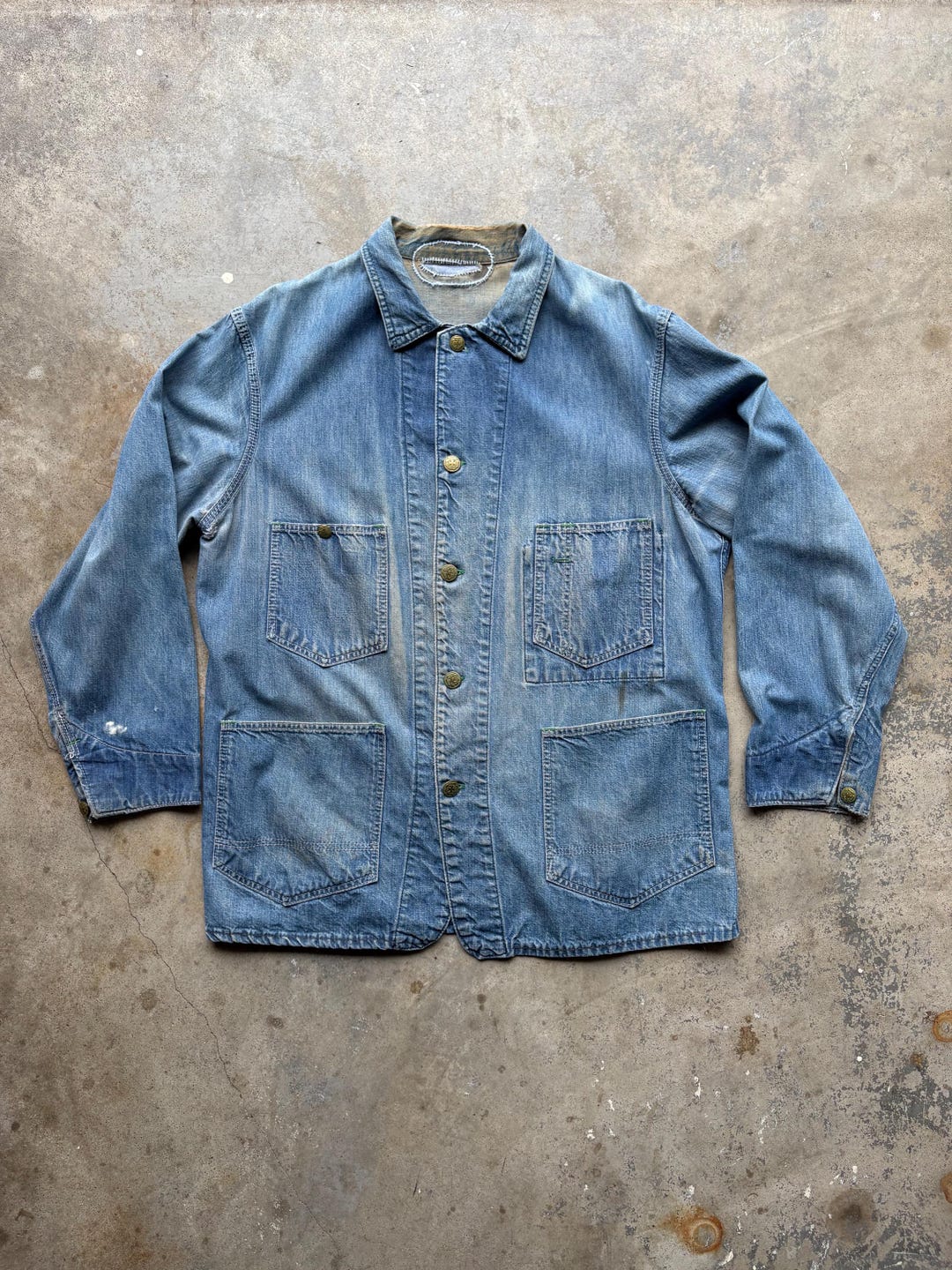 Vintage Osh Kosh Denim Chore Jacket Large - Etsy