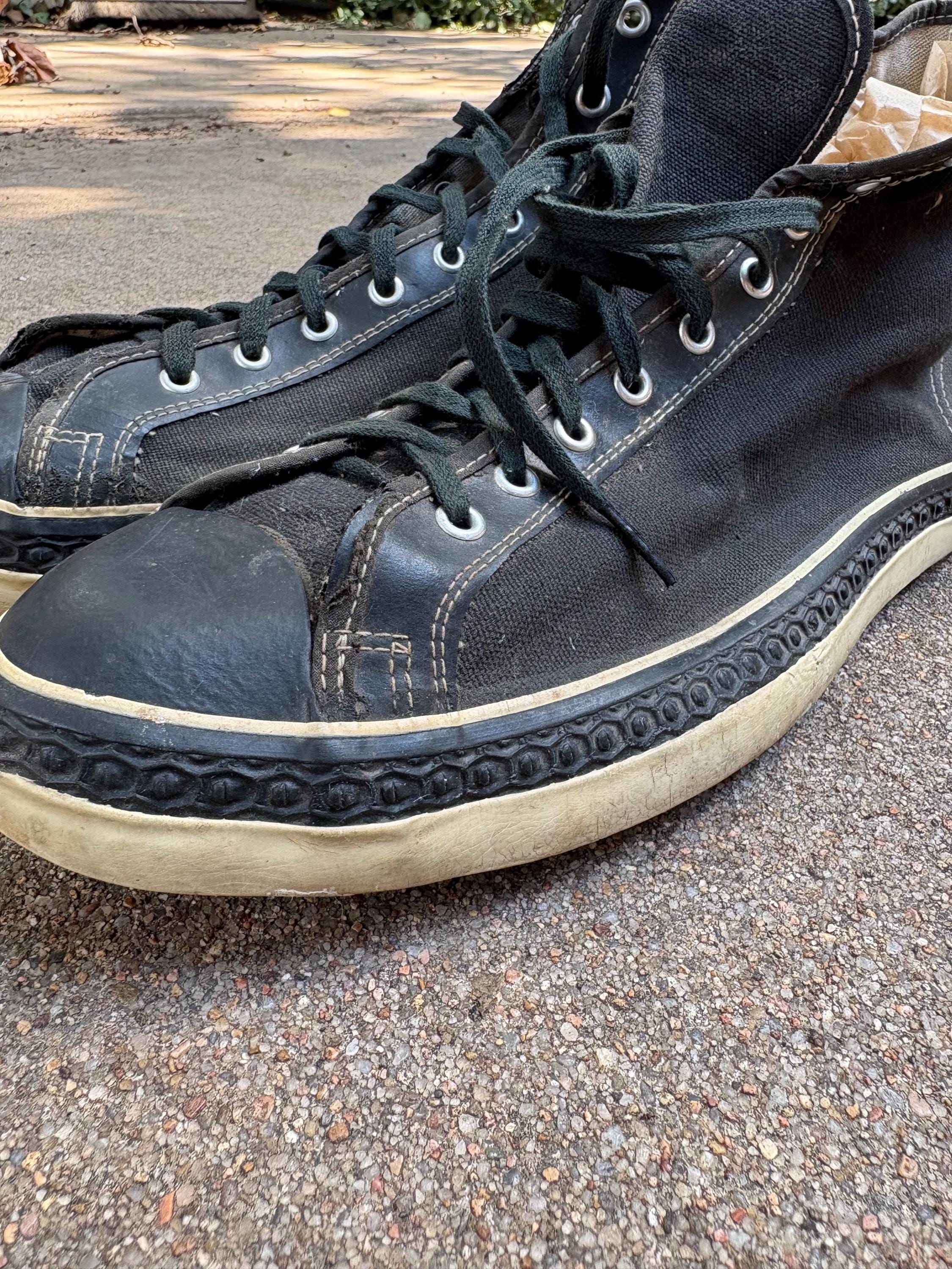 1940s Black PF Flyers Goodrich Canvas Sneakers 11 - Etsy