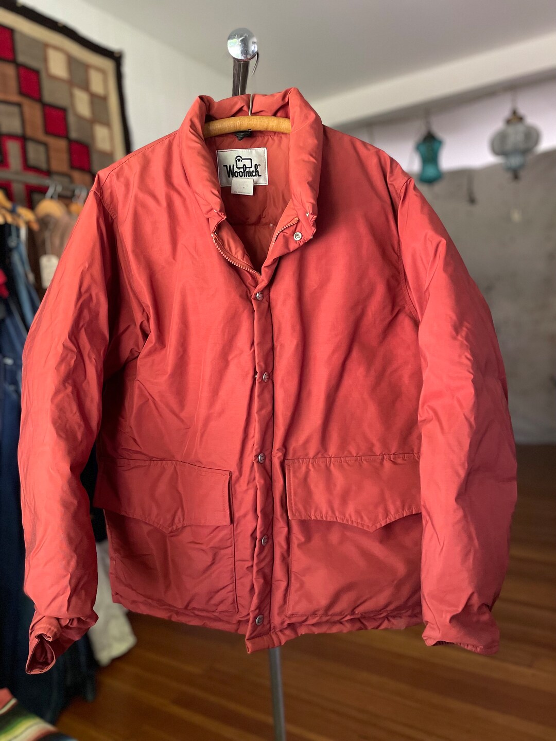 Vintage Woolrich Rust Puffer Jacket XL - Etsy