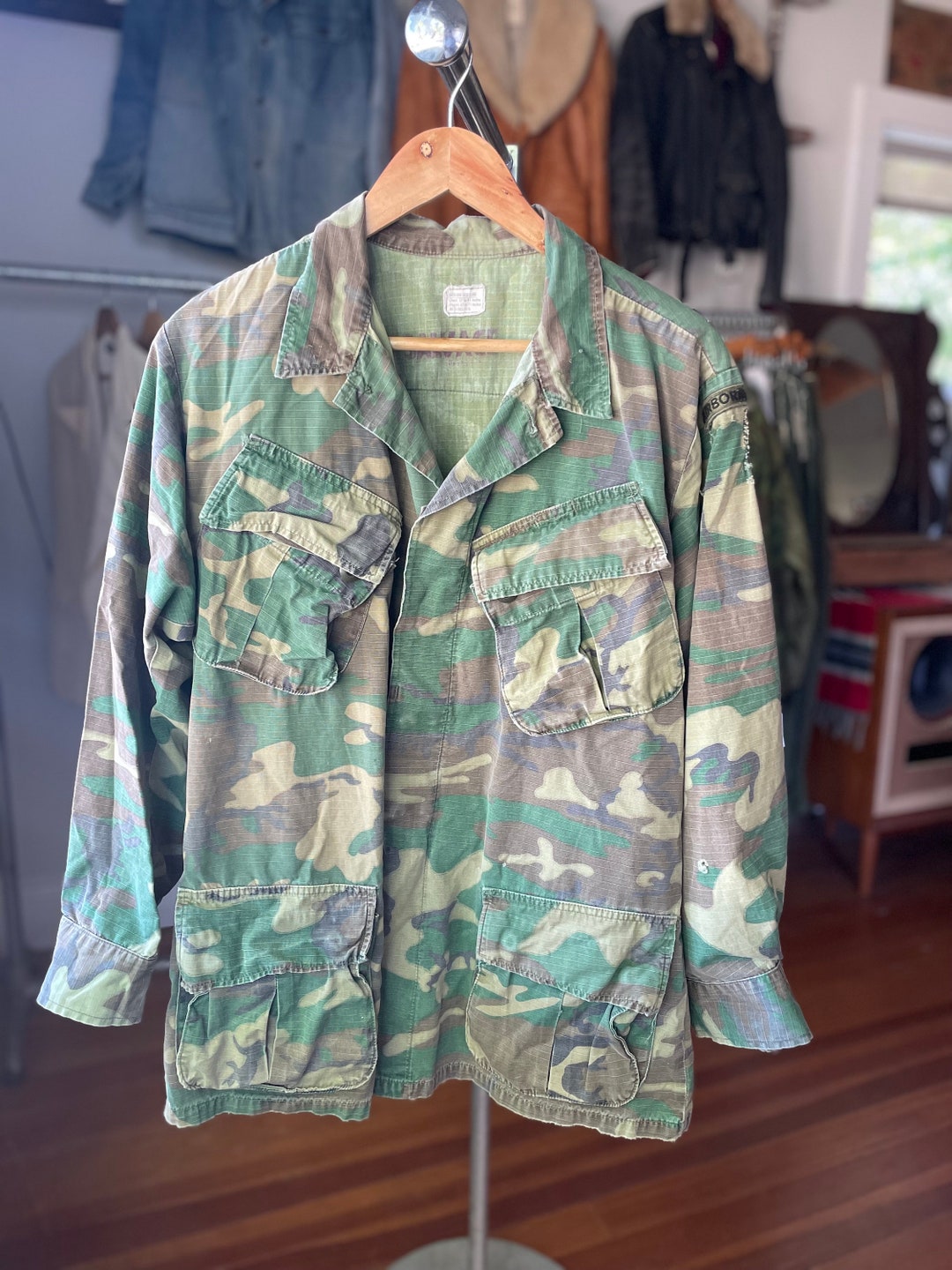 1969 Vietnam War Era ERDL Camo Jungle Jacket Medium - Etsy