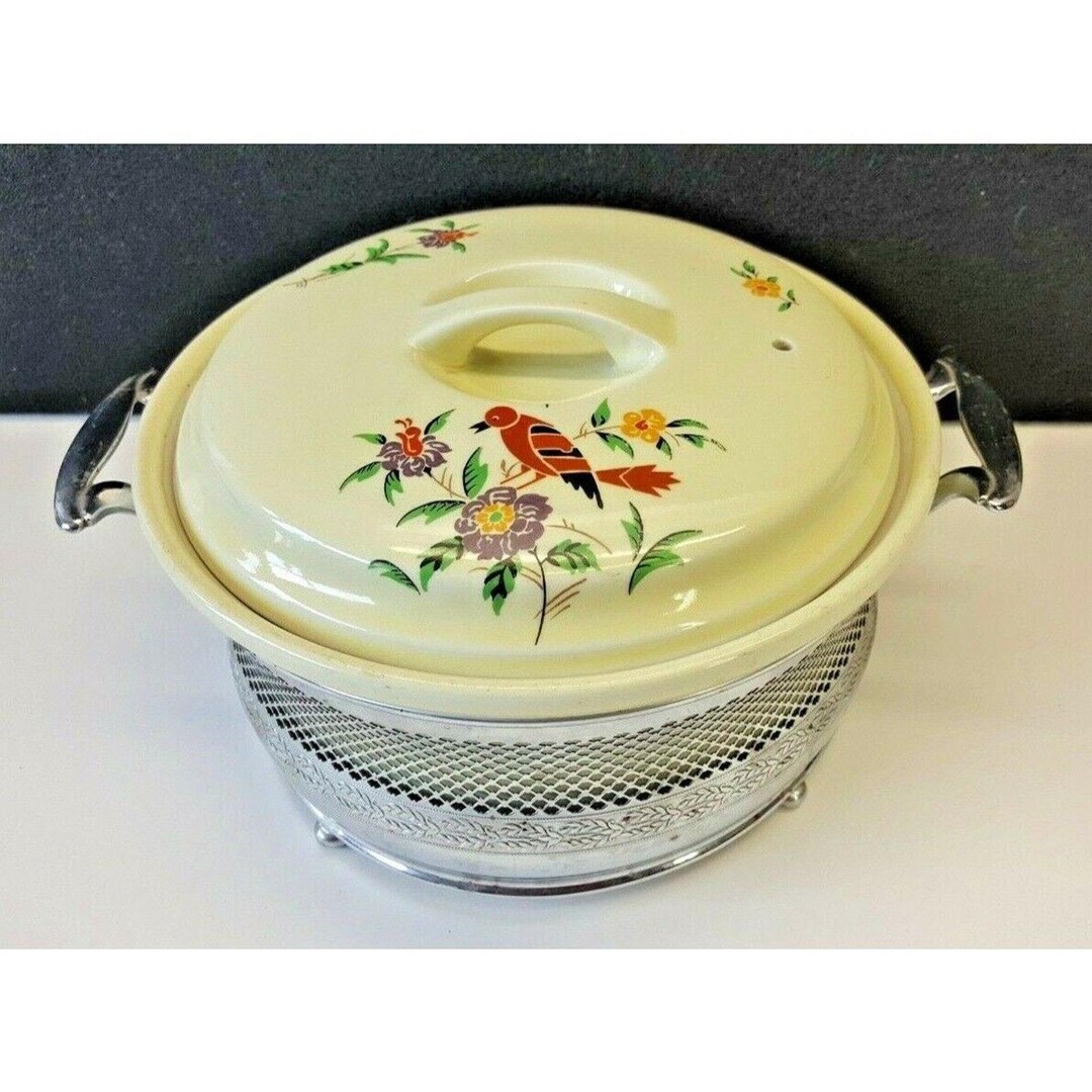 Royal Rochester Fraunfelter Royalite Luster Covered Casserole Bird W ...
