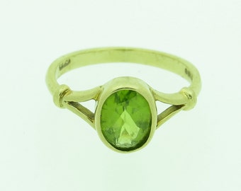 Oval peridot ring | Etsy