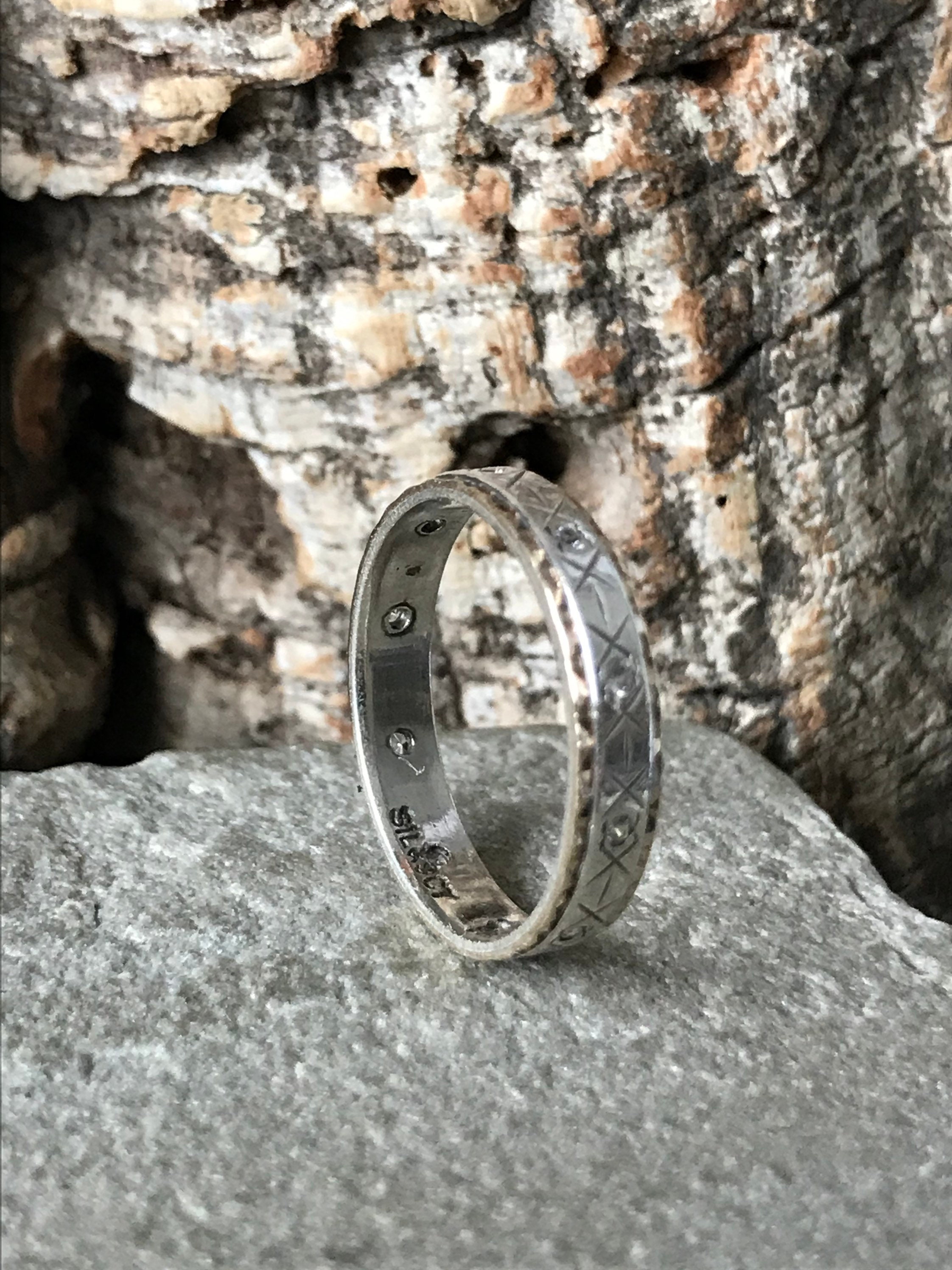 A Classic Faux Diamond Full Eternity Ring SKU4188 - Etsy