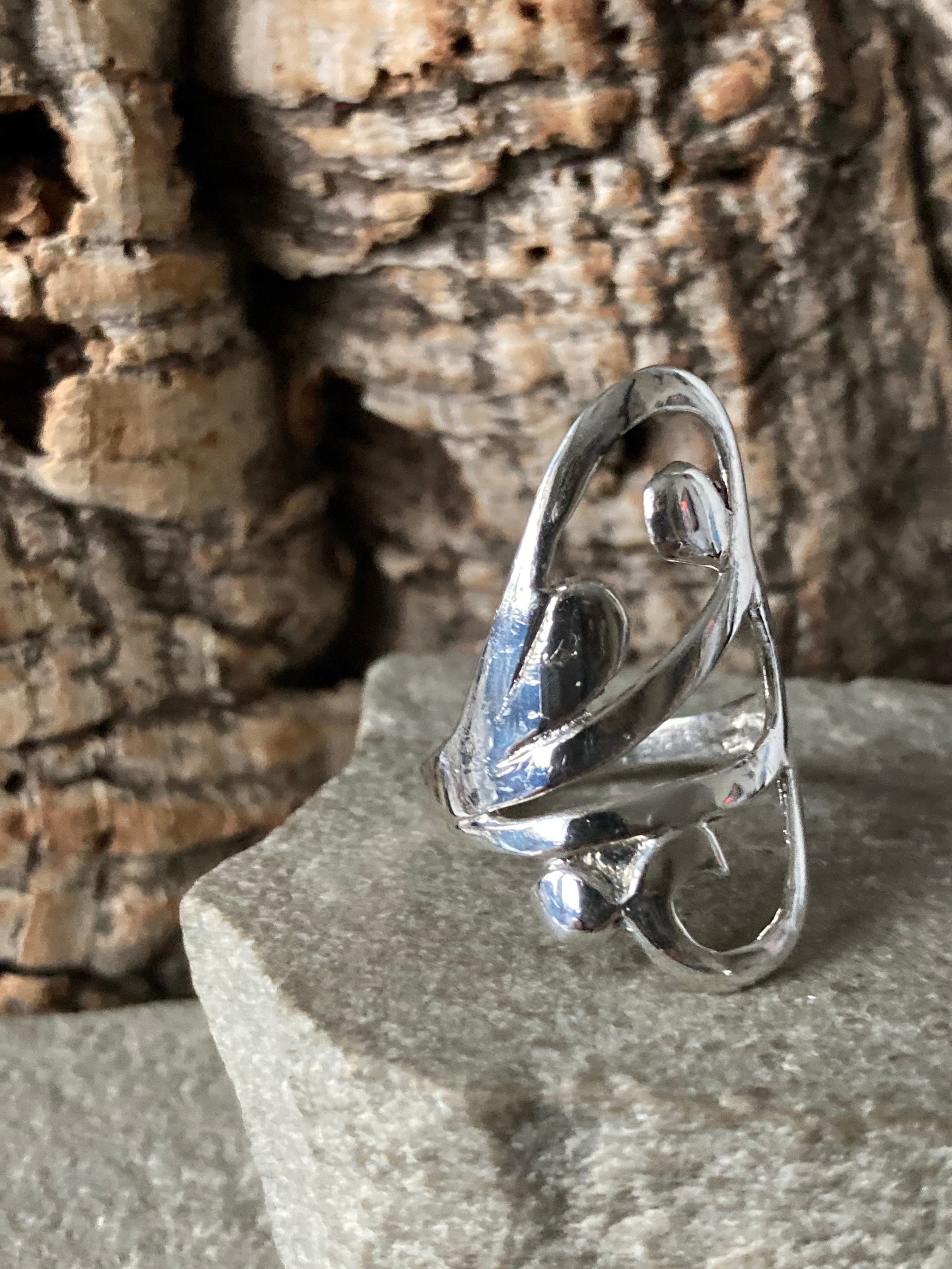 A Modern Design Abstract Silver Ring SKU4458 - Etsy