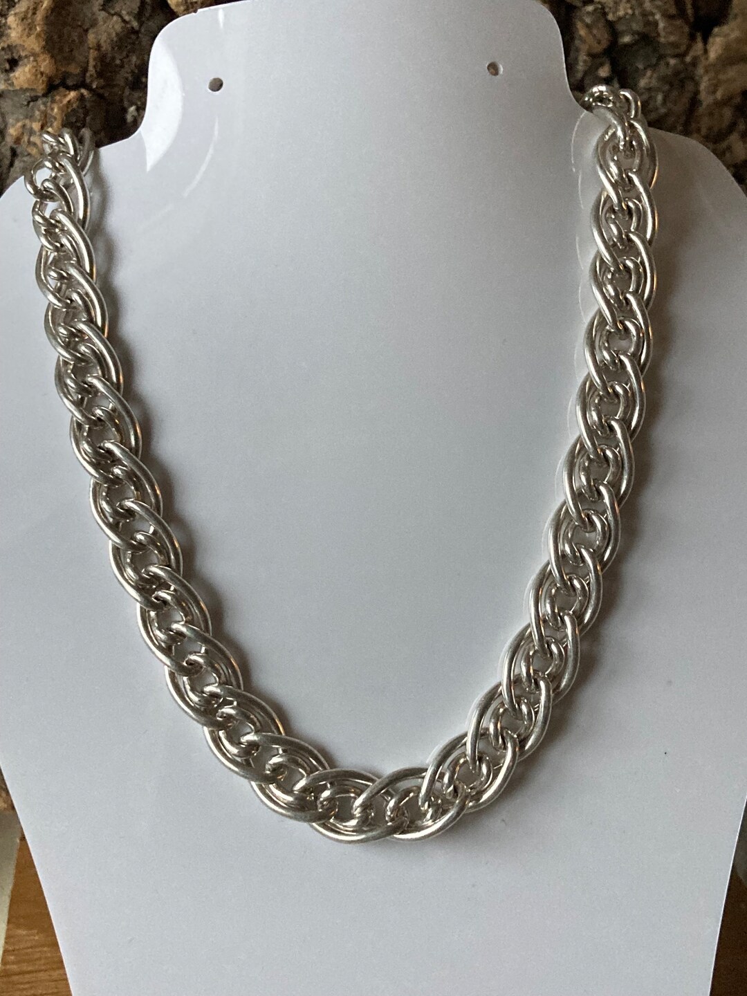 A Chunky Vintage Silver Double Curb Collarette/necklace SKU8333 - Etsy