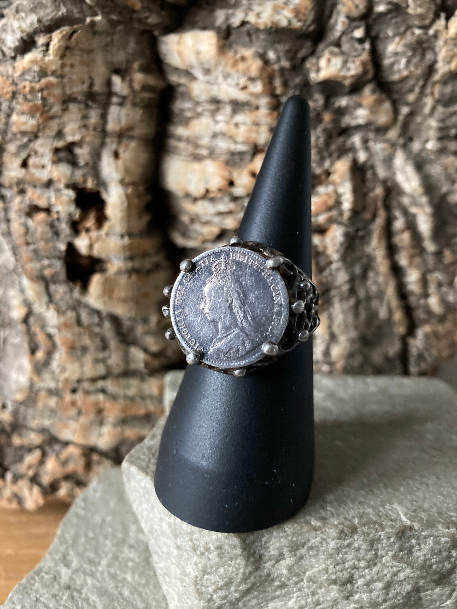 A Vintage Silver Coin Ring Containing A Victorian 1891 Coin - Etsy