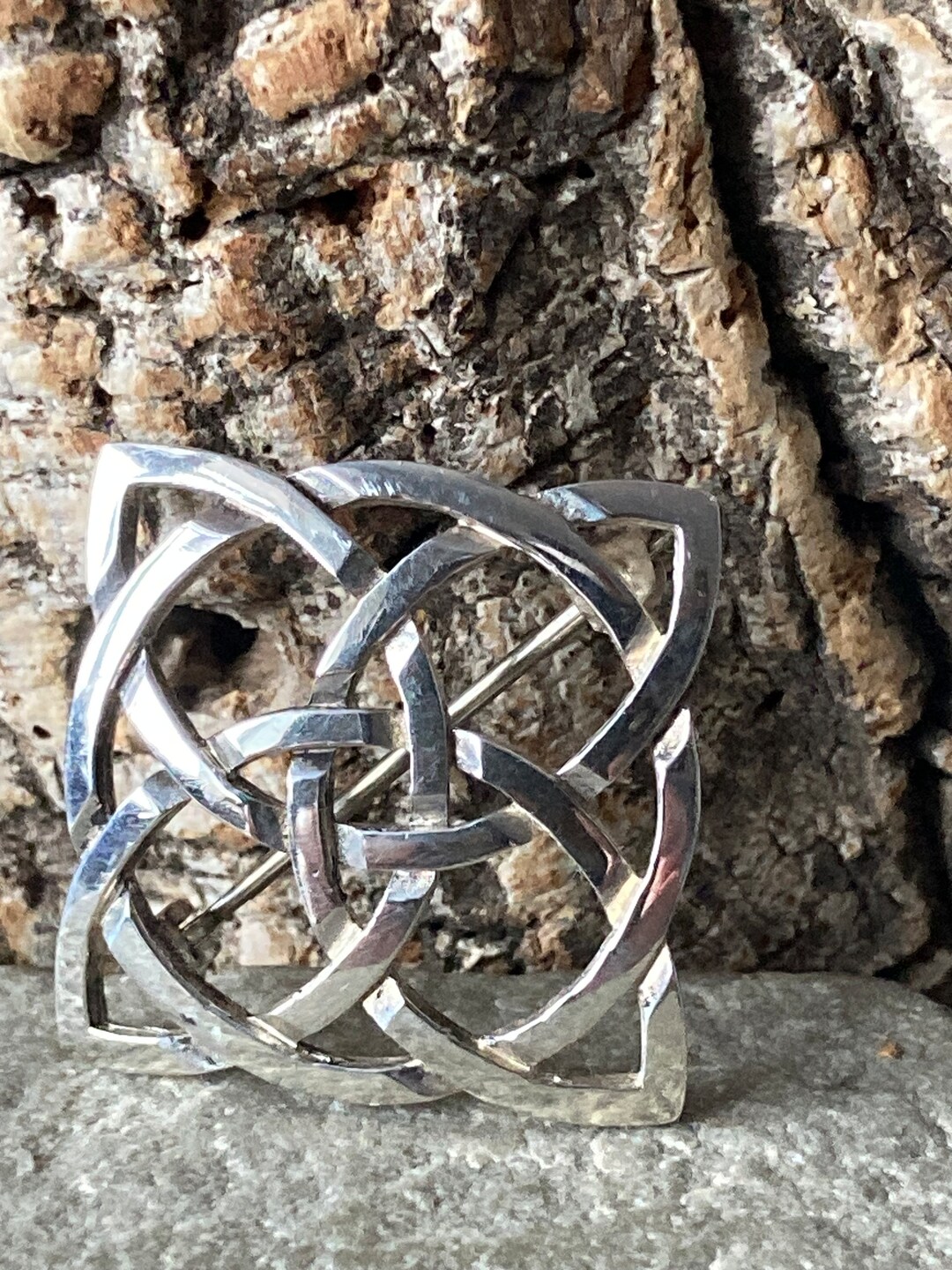 A Gorgeous Classic Silver Celtic Design Brooch by Russell Dougal ...